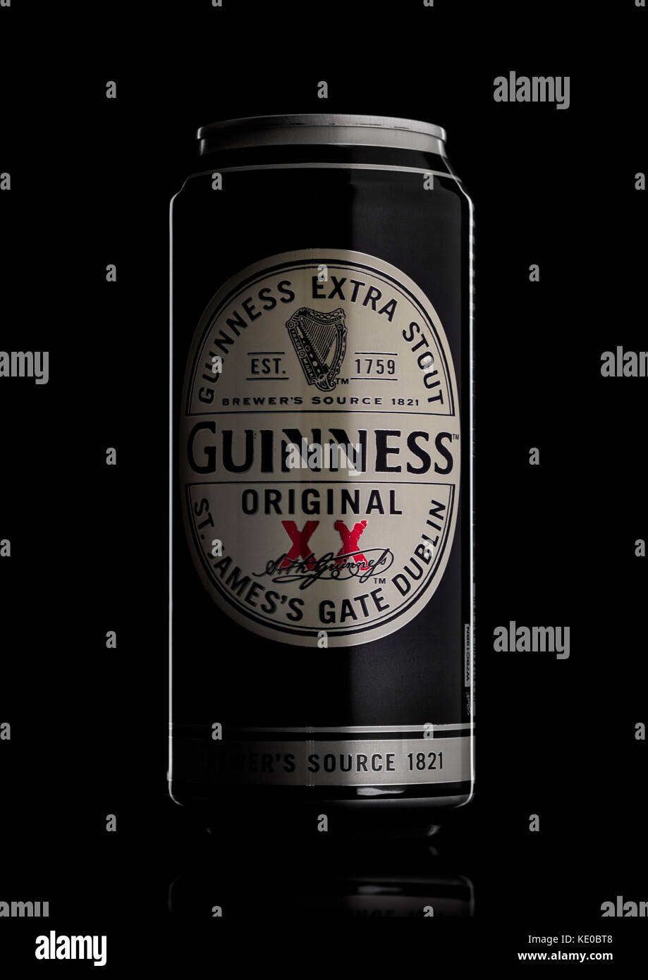 LONDON, UK - MAY 29, 2017: Alluminium can of Guinness original beer on ...