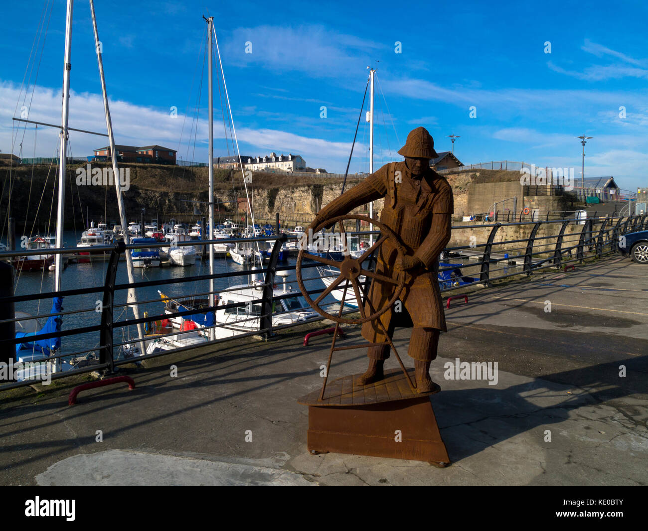 The Coxswain statue in Seaham Harbour Marina, County Durham, England ...