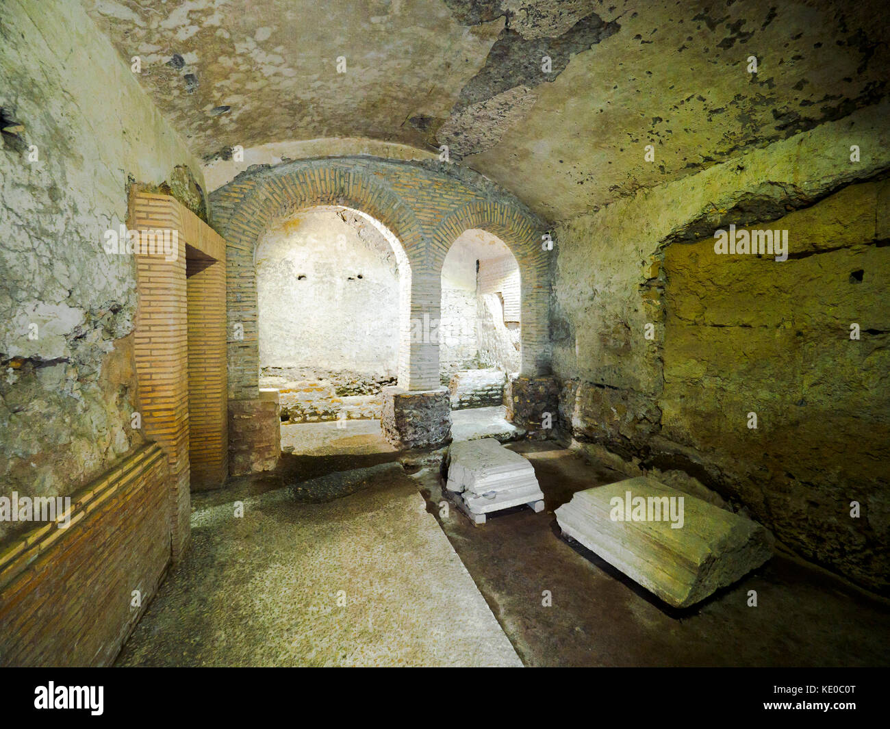 Ruins of the Theatre of Balbus, an ancient Roman structure in the ...