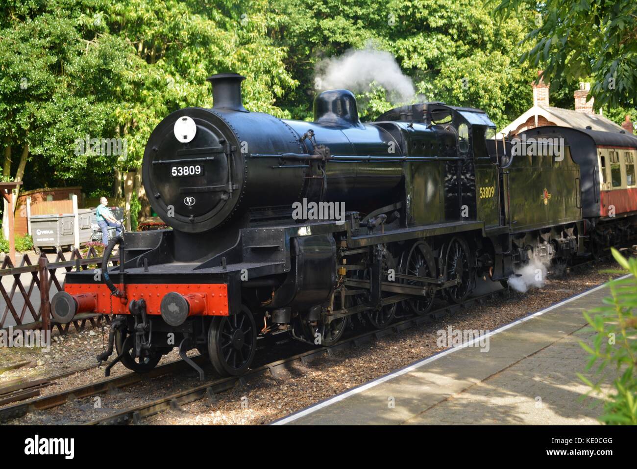 53809 7F historic steam train at holt station on the North Norfolk ...