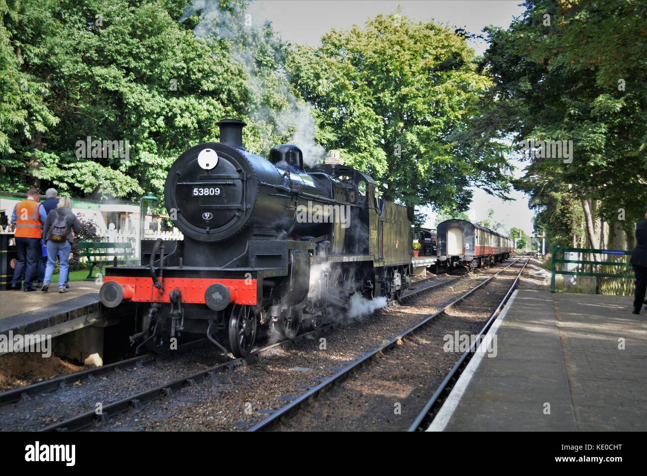 53809 7F historic steam train at holt station on the North Norfolk ...