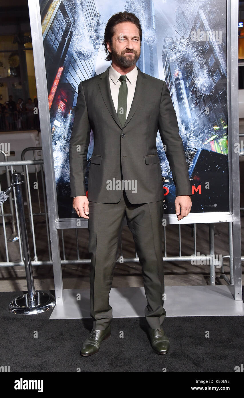 Hollywood, California, USA. 16th Oct, 2017. Gerard Butler arrives for ...