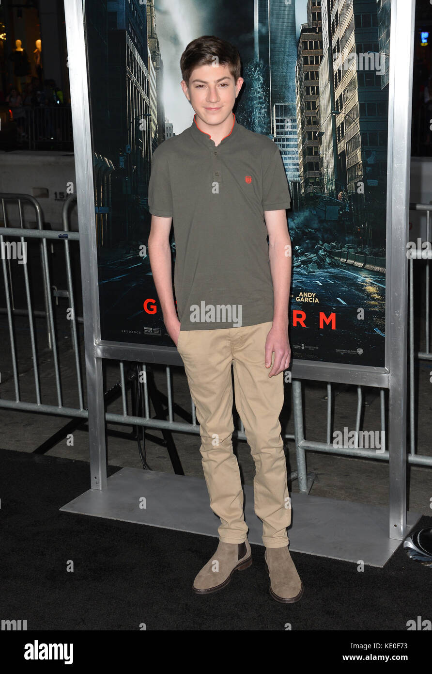 Mason Cook at the premiere for "Geostorm" at TCL Chinese Theatre ...
