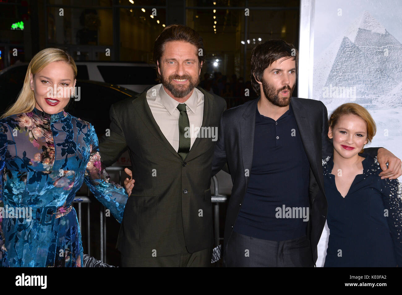 Los Angeles, USA. 16th Oct, 2017. Abbie Cornish, Gerard Butler, Jim ...