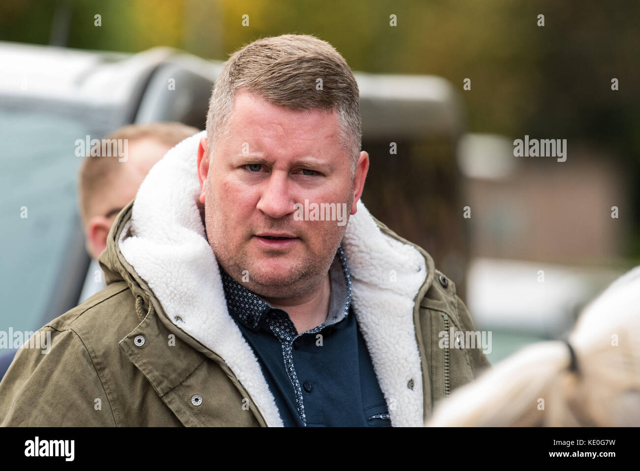 Sevenoaks, United Kingdom. 17th Oct, 2017. Britain First leader Paul ...