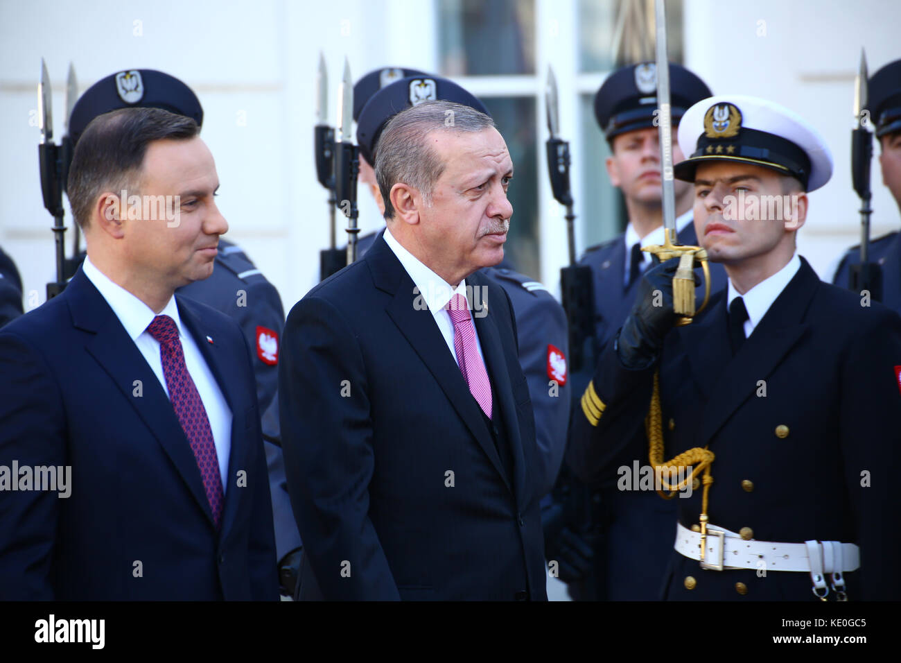 Warsaw, Poland. 17th Oct, 2017. President Duda received Turkish ...