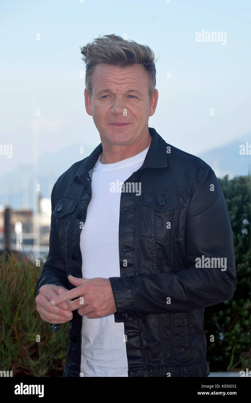 Cannes, France. 16th Oct, 2017. Gordon Ramsay posing during a photocall ...