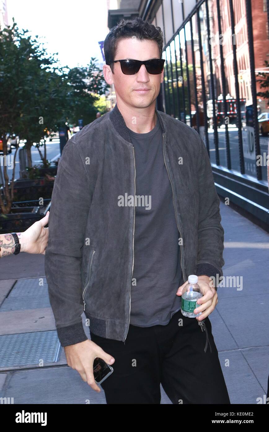 New York, NY, USA. 17th Oct, 2017. Miles Teller at AOL BUILD on October ...