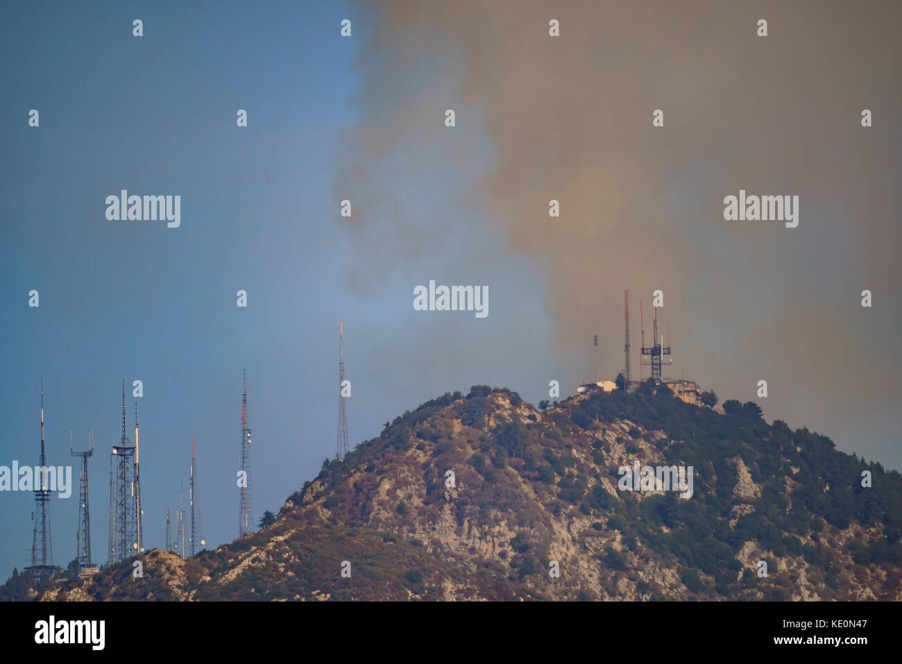 Los Angeles, California, USA. 17th Oct, 2017. Mt. Wilson fire Credit ...