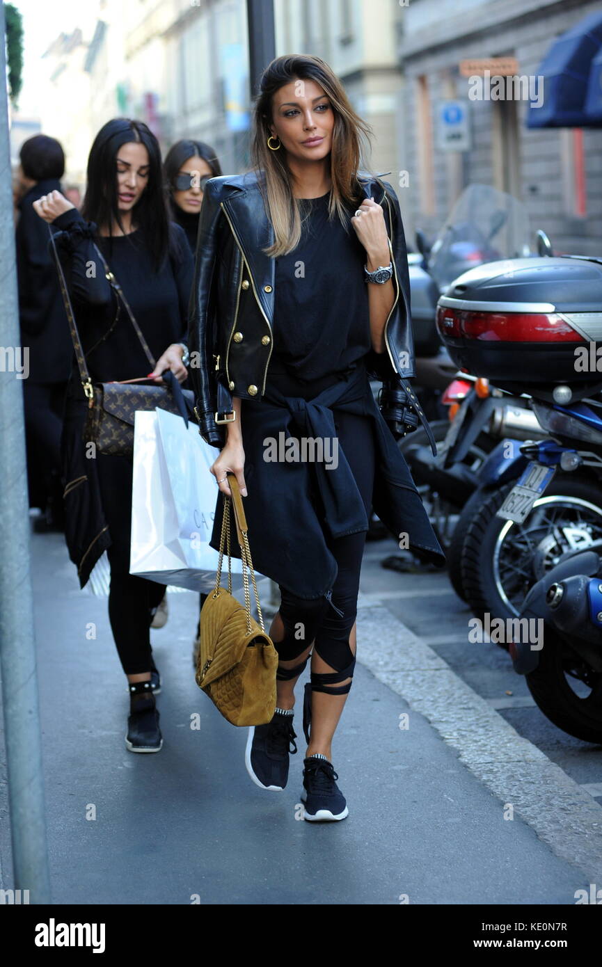 Milan, Cristina Buccino and shopping malls in the center Cristina ...