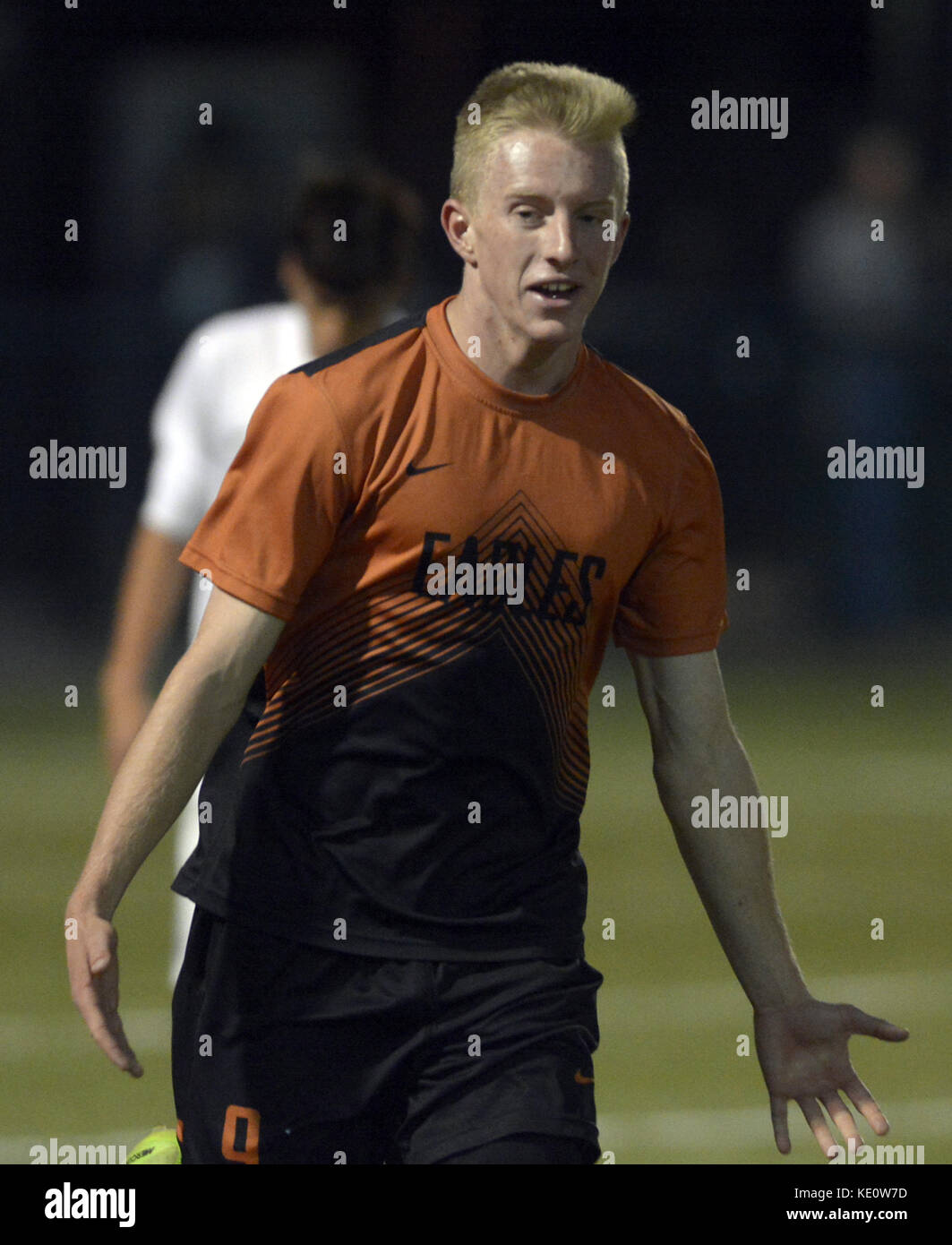 U.S. 17th Oct, 2017. ASEC -- Eldorado's AJ Lewis celebrates his goal in ...