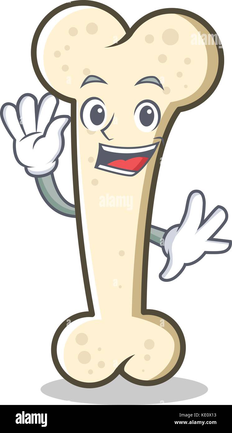 Waving bone character cartoon mascot Stock Vector Image & Art - Alamy