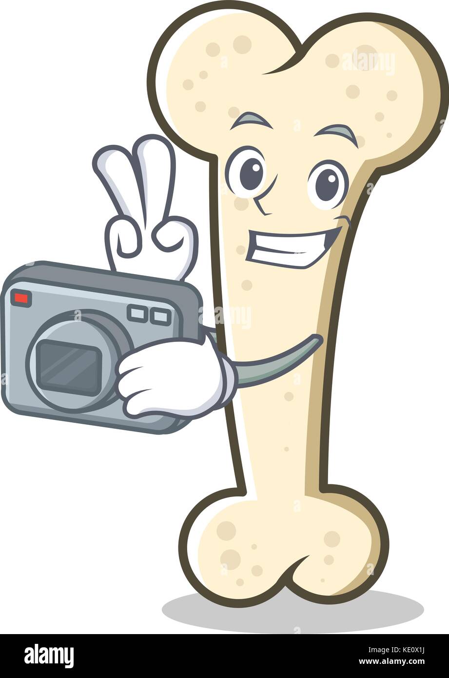 Photography bone character cartoon mascot Stock Vector Image & Art - Alamy