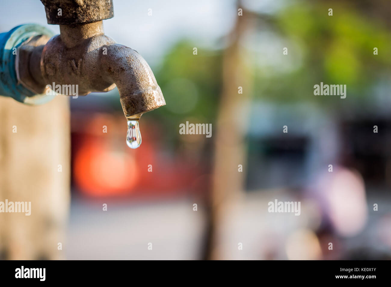 old rusty tap leaking water Stock Photo - Alamy