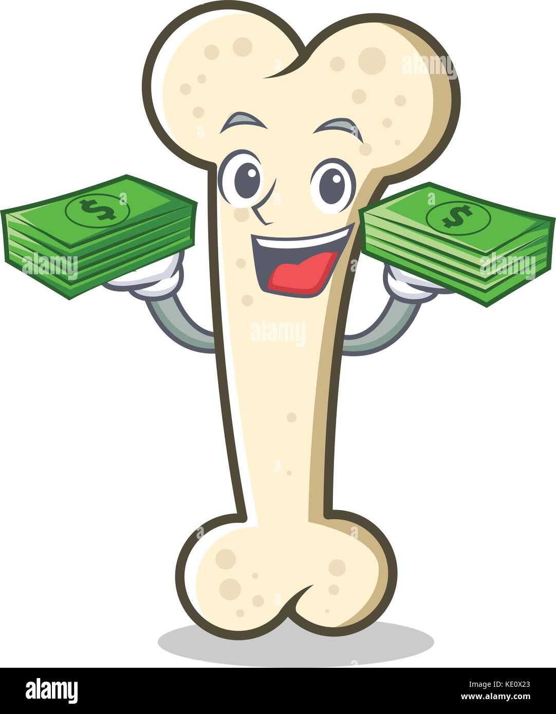 With money bone character cartoon mascot Stock Vector Image & Art - Alamy