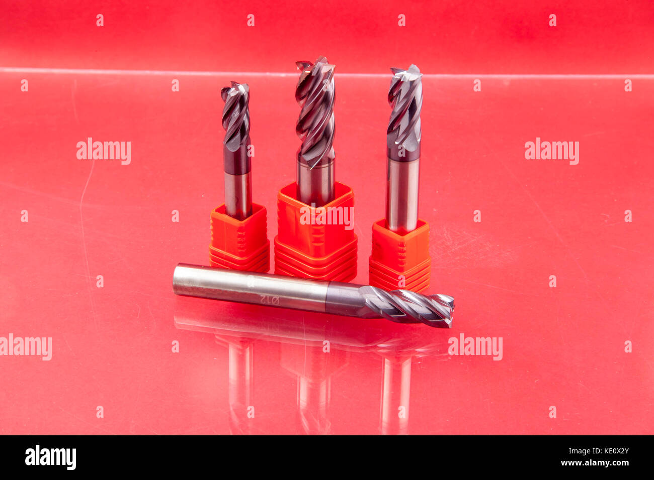 End mill cutter of turning machine Stock Photo - Alamy