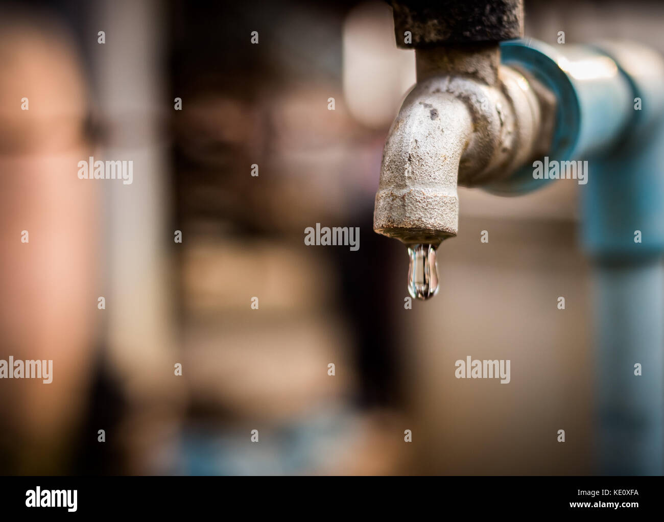 old rusty tap leaking water Stock Photo - Alamy
