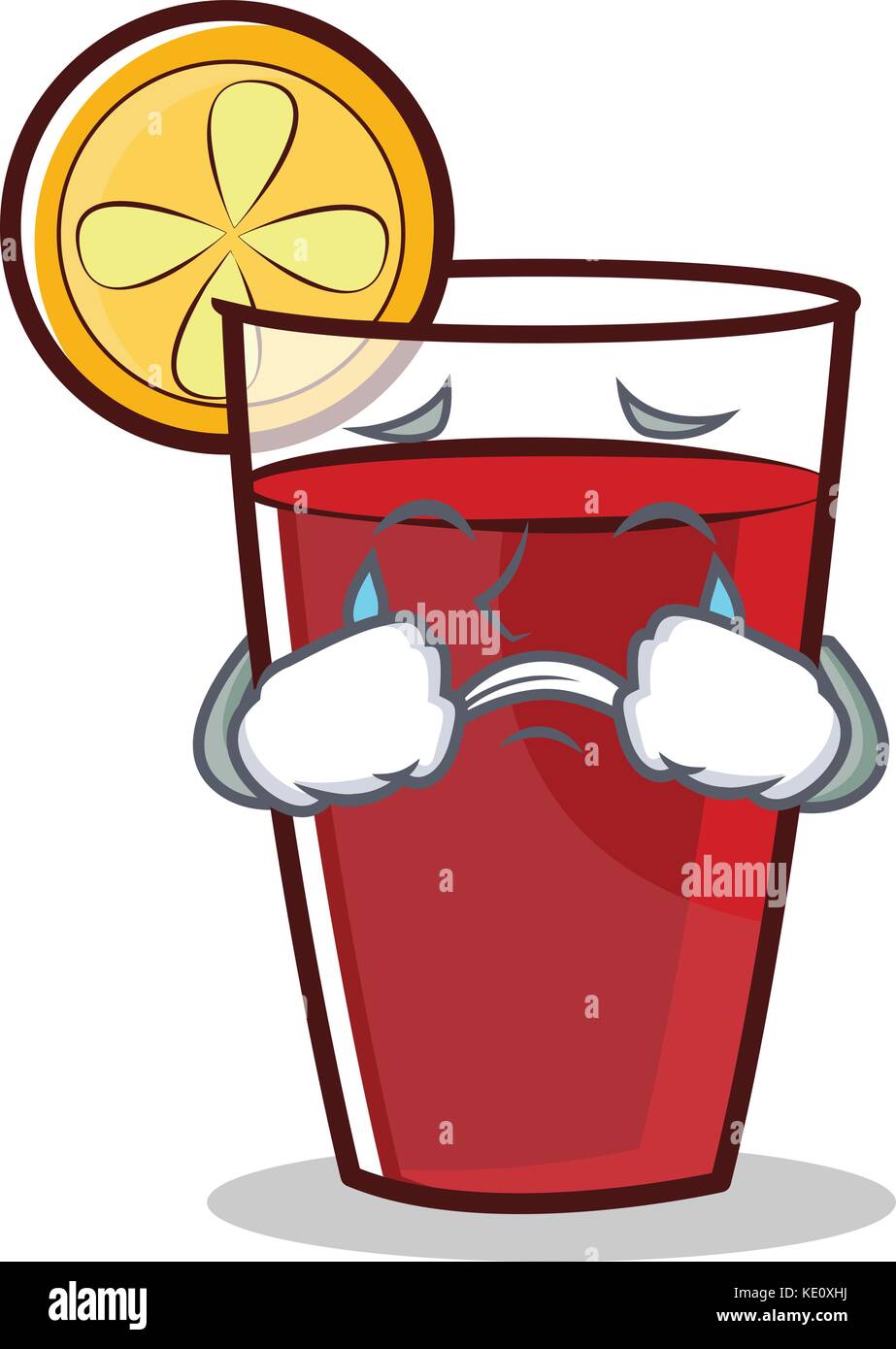 Crying mulled wine character cartoon Stock Vector Image & Art - Alamy