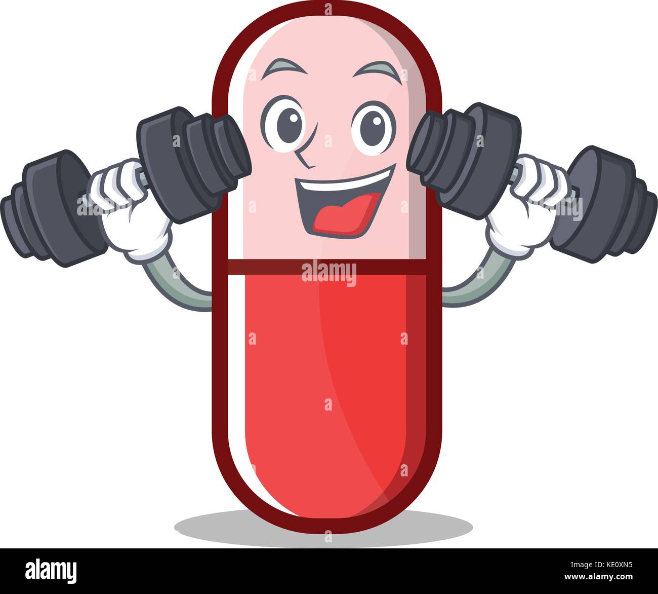 Fitness pill capsule cartoon character Stock Vector Image & Art - Alamy