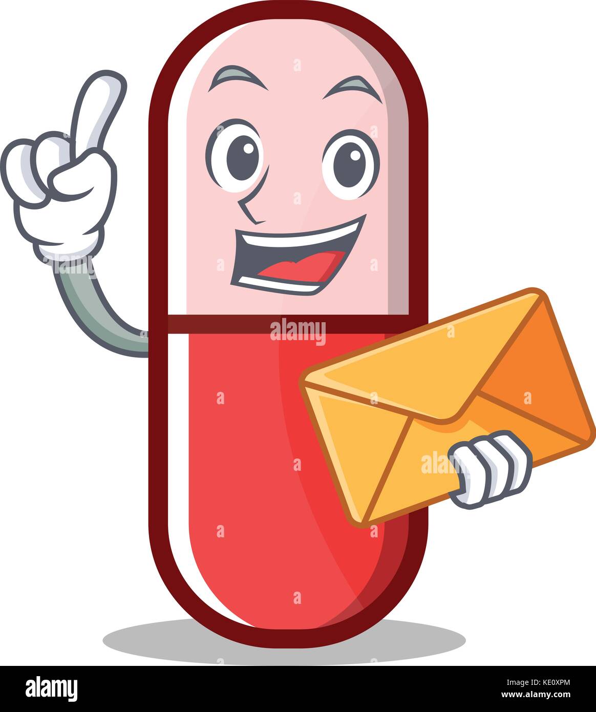 With envelope pill capsule cartoon character Stock Vector Image & Art ...