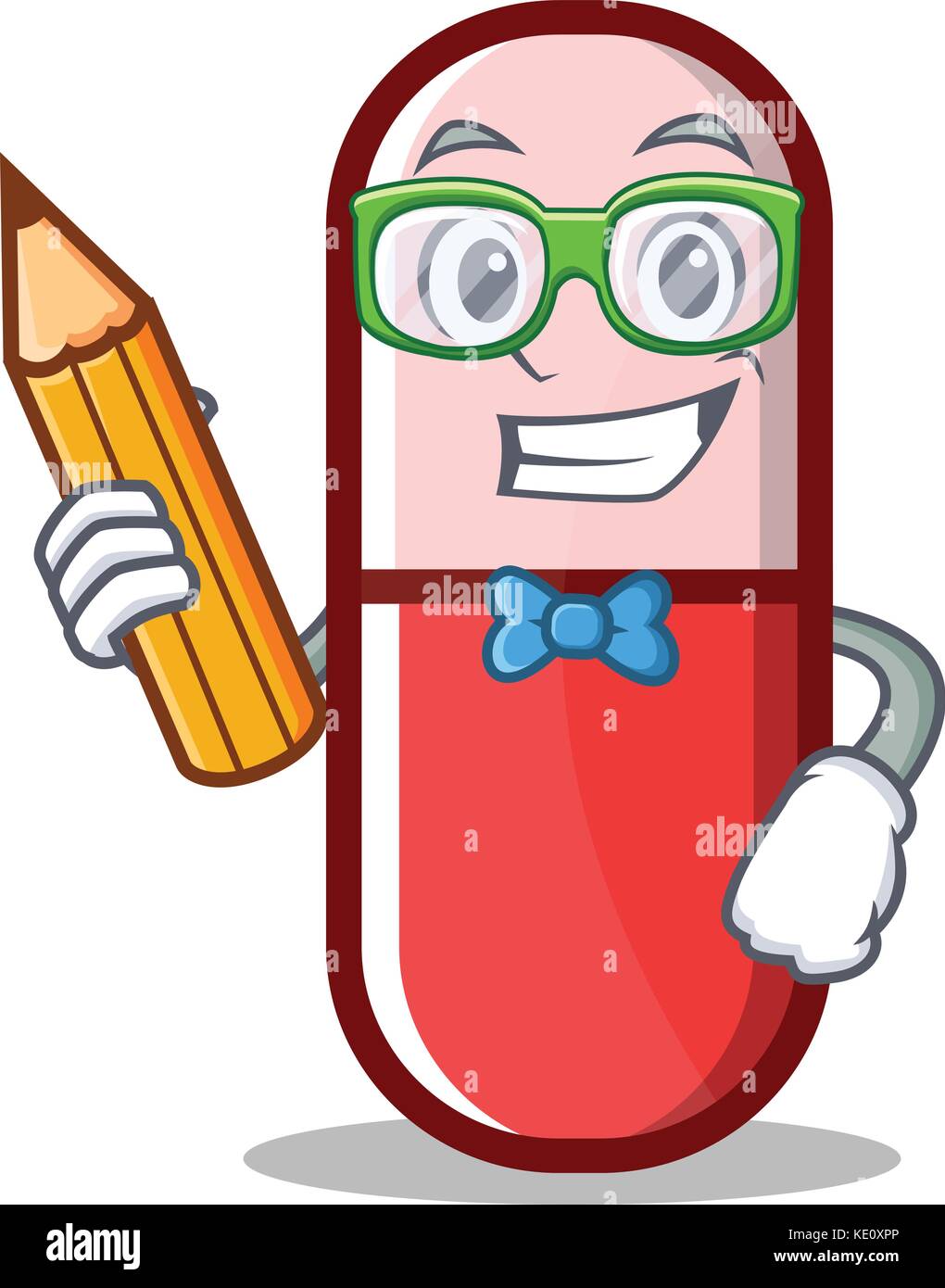 Student pill capsule cartoon character Stock Vector Image & Art - Alamy