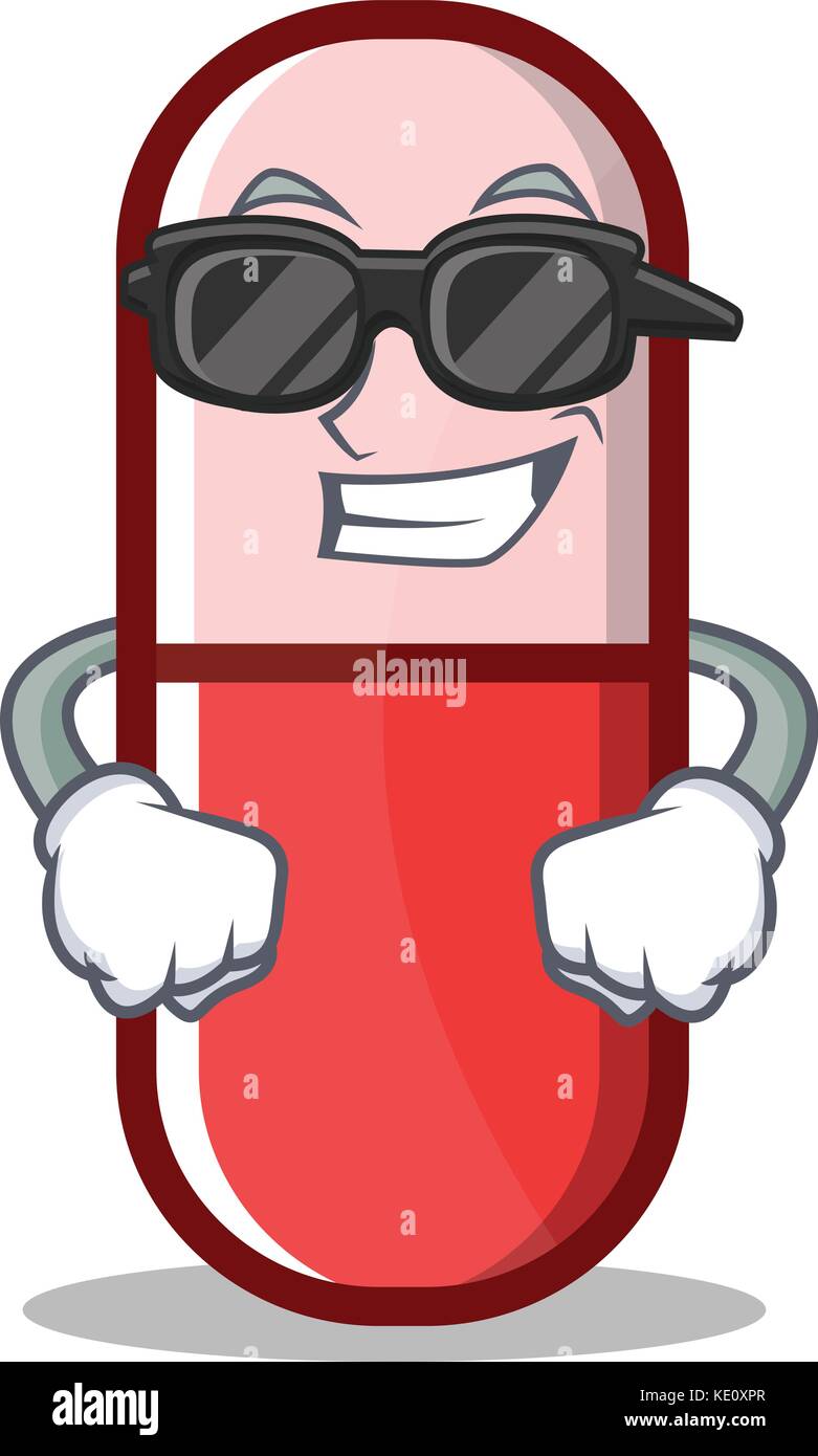 Super cool pill capsule cartoon character Stock Vector Image & Art - Alamy