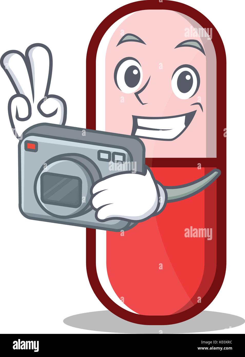 Photography pill capsule cartoon character Stock Vector Image & Art - Alamy