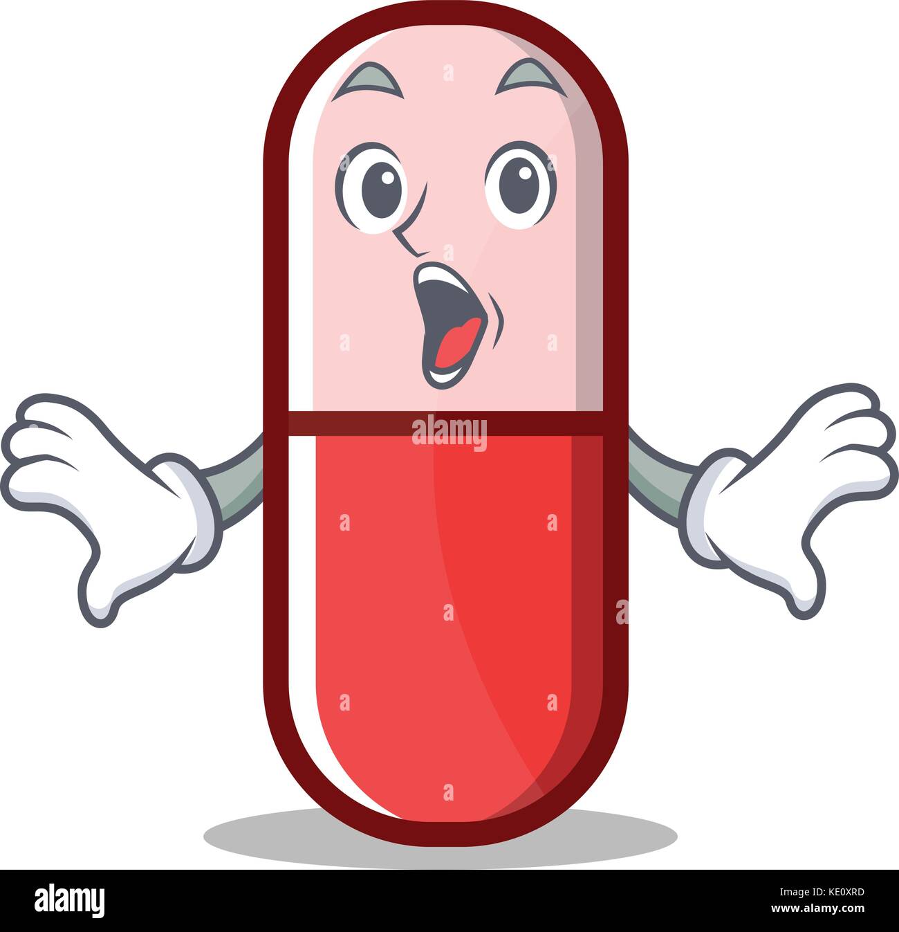 Surprised pill capsule cartoon character Stock Vector Image & Art - Alamy