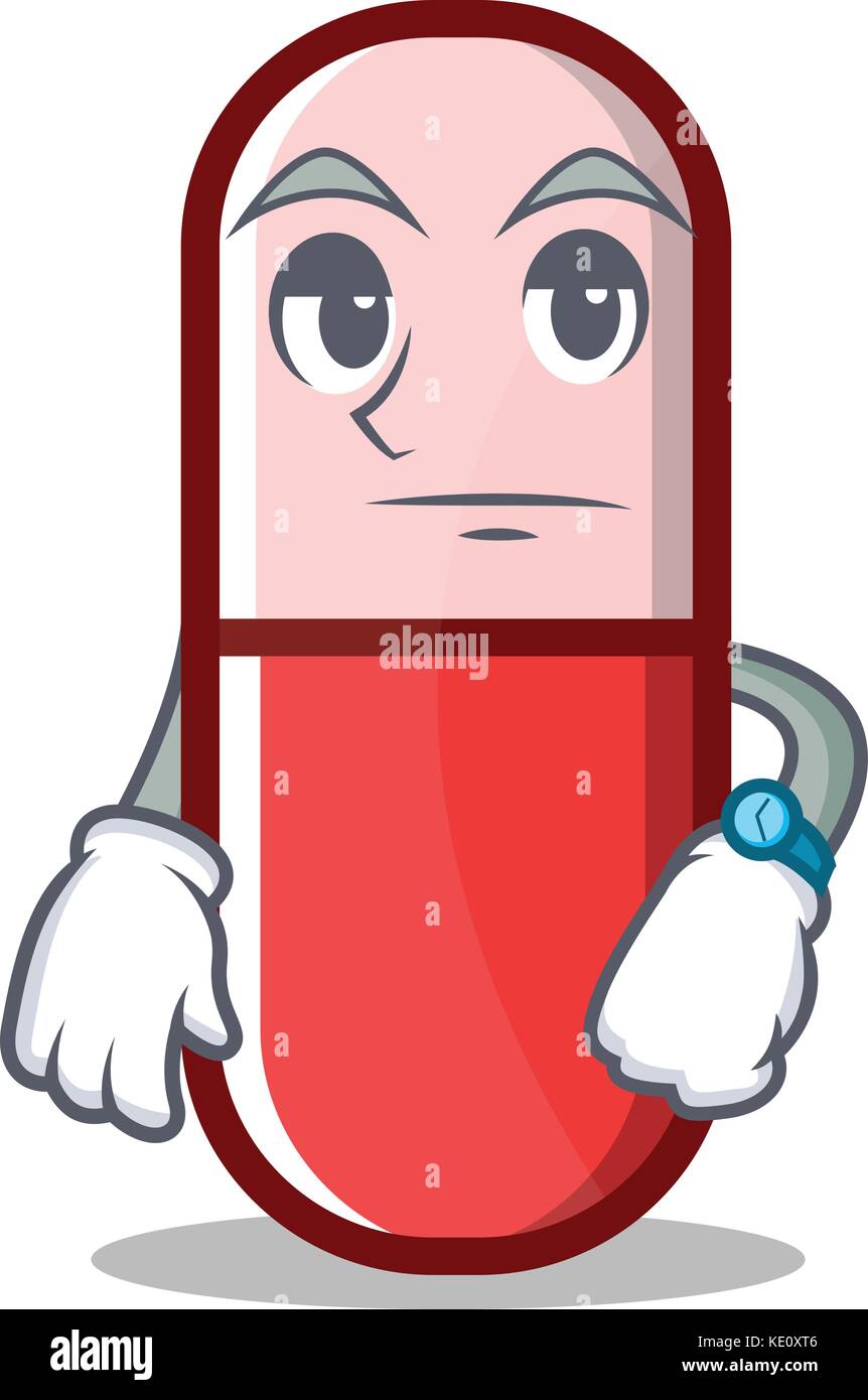Waiting pill capsule cartoon character Stock Vector Image & Art - Alamy