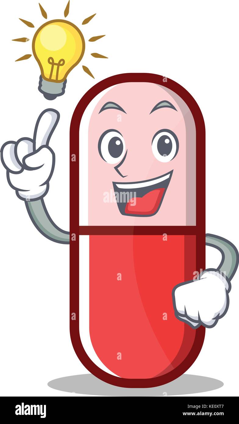 Have an idea pill capsule cartoon character Stock Vector Image & Art ...