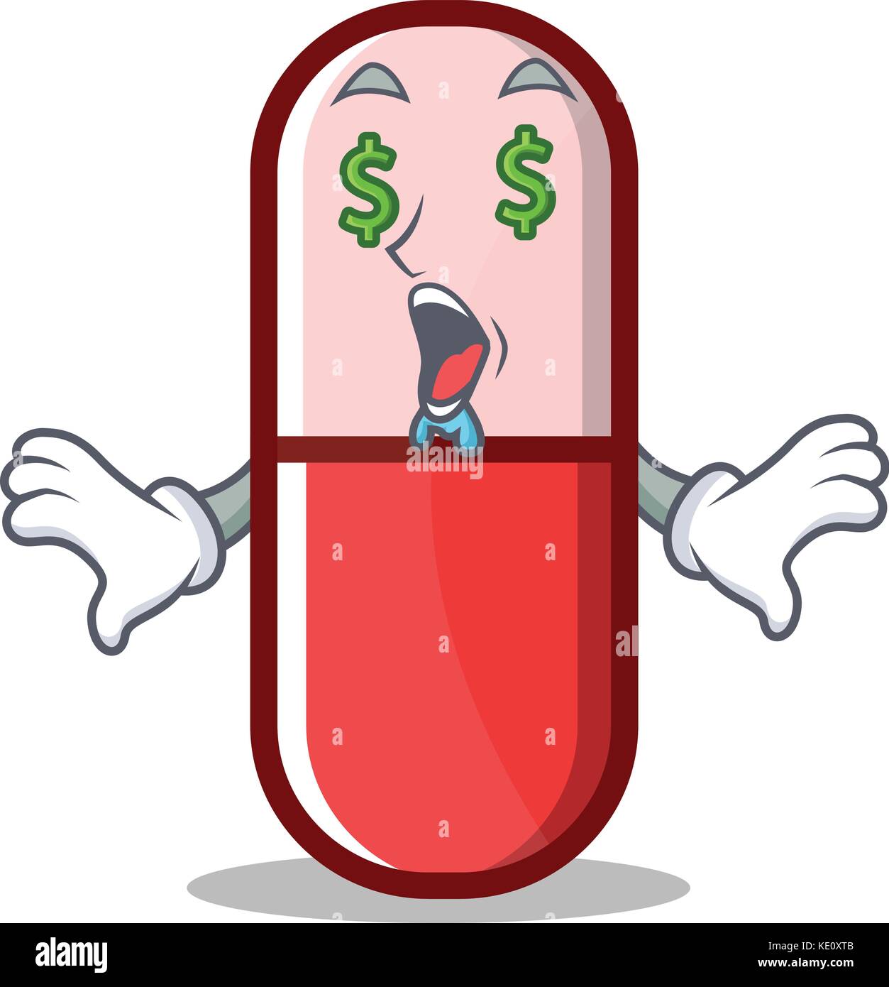 Money pill capsule cartoon hi-res stock photography and images - Alamy