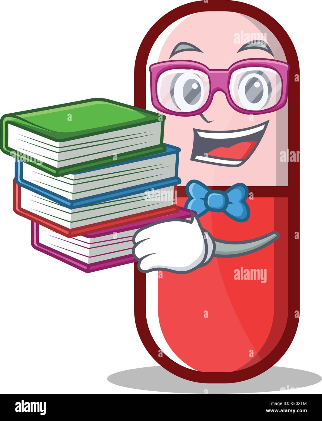 Geek pill capsule cartoon character Stock Vector Image & Art - Alamy