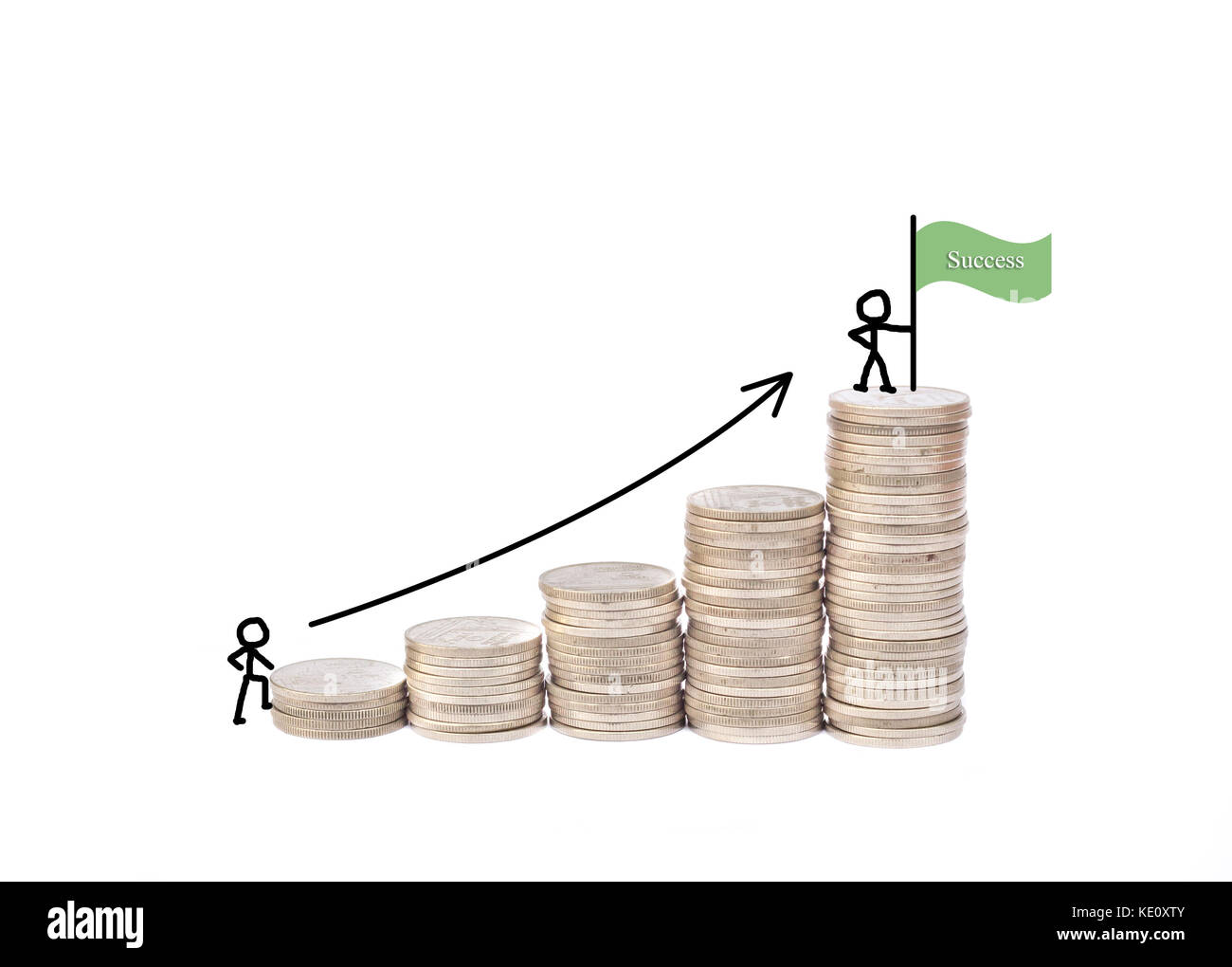 Financial coins concept stairs to success Stock Photo - Alamy