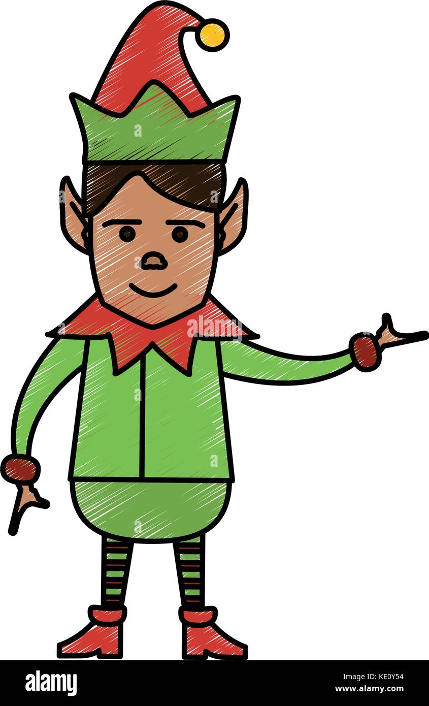 Christmas elf cartoon Stock Vector Image & Art - Alamy