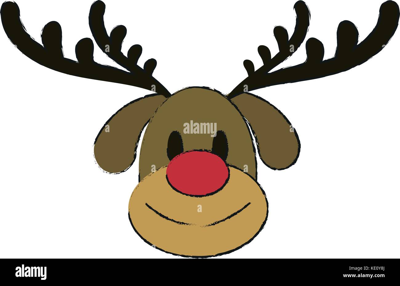 Rudolf christmas cartoon Stock Vector Image & Art - Alamy