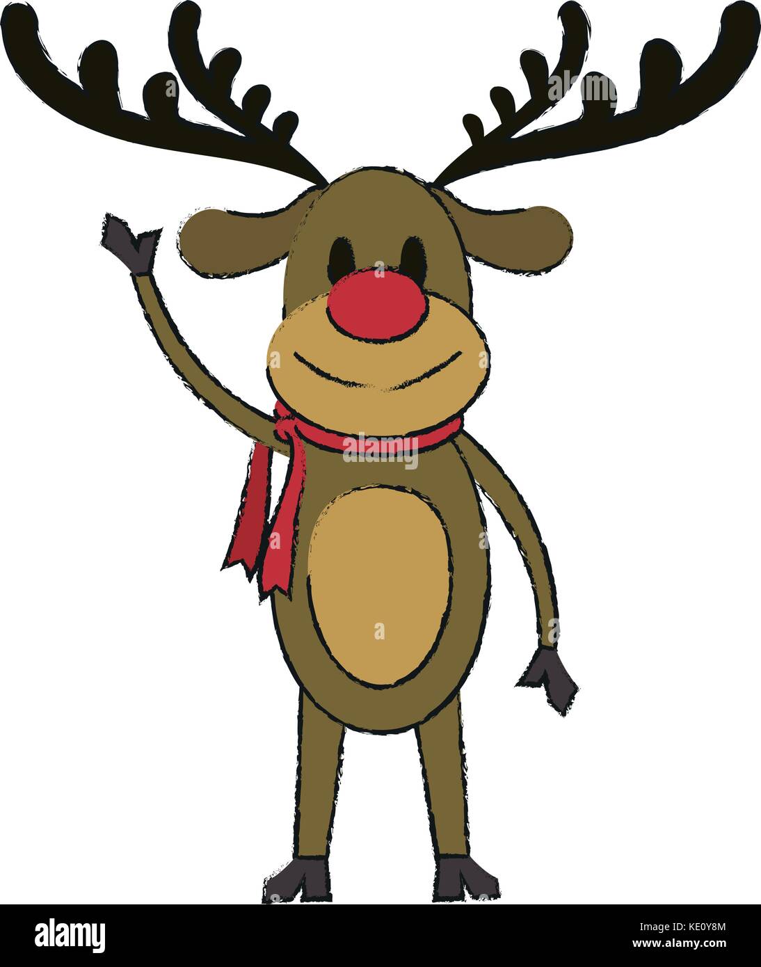 Rudolf christmas cartoon Stock Vector Image & Art - Alamy