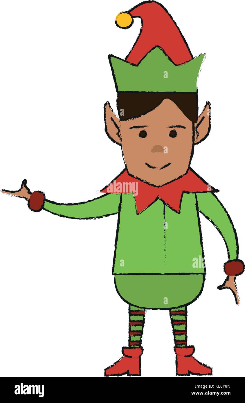 Christmas elf cartoon Stock Vector Image & Art - Alamy