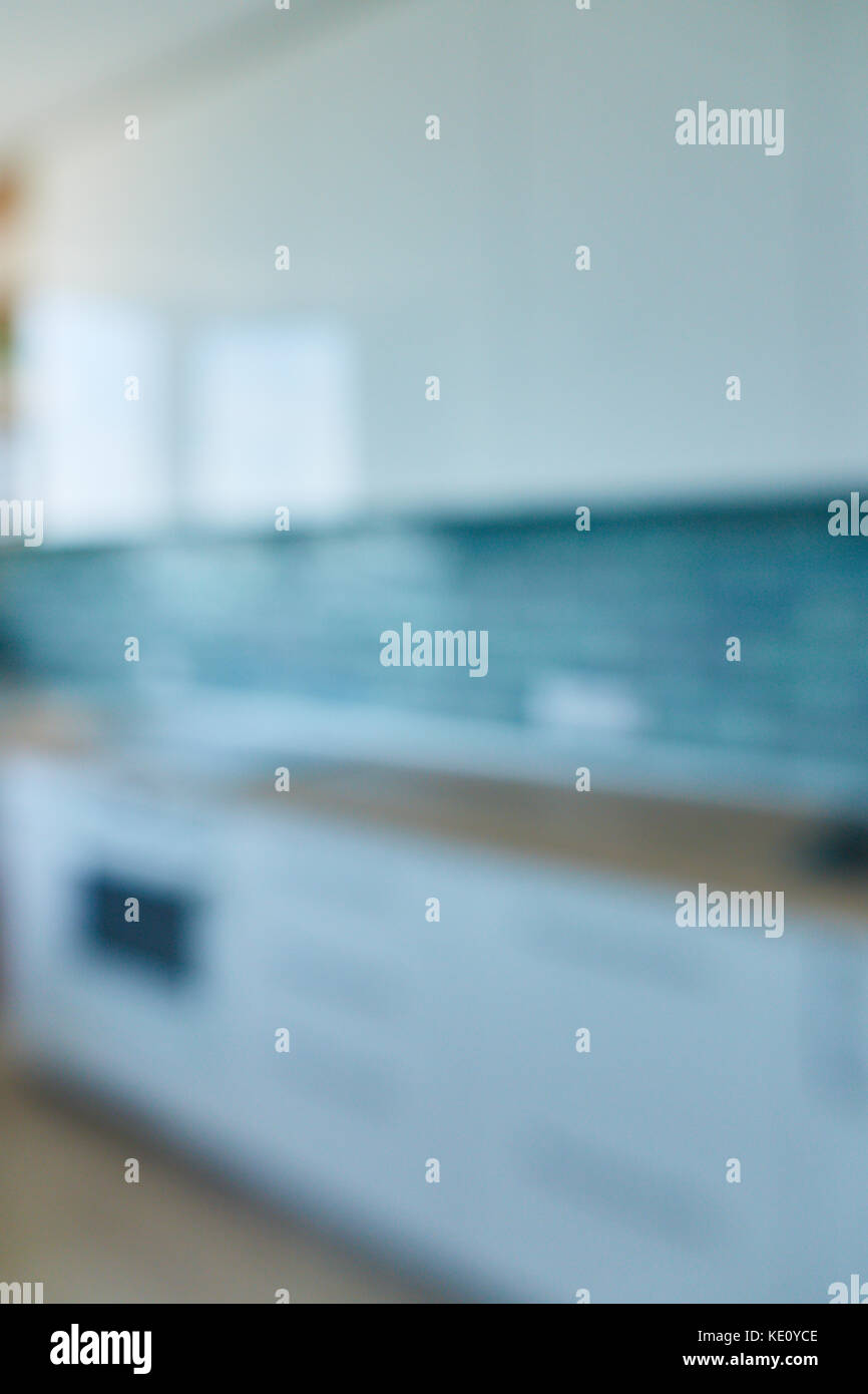 Interior of an abstract kitchen blur Stock Photo - Alamy