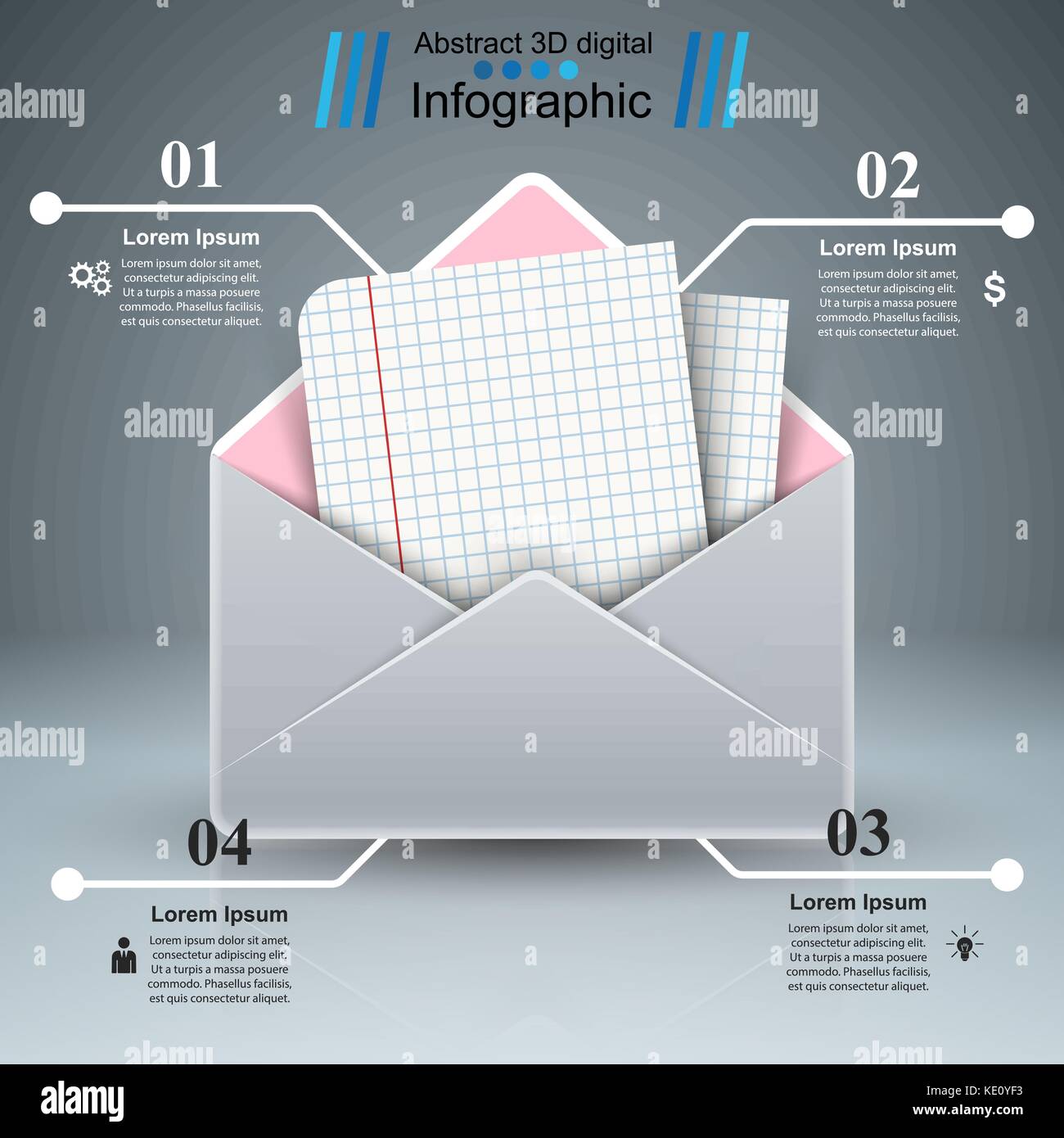 Mail, letter, paper - business infographic Stock Vector Image & Art - Alamy