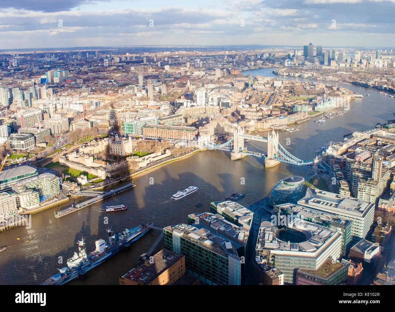 London city skyline, aerial view Stock Photo - Alamy