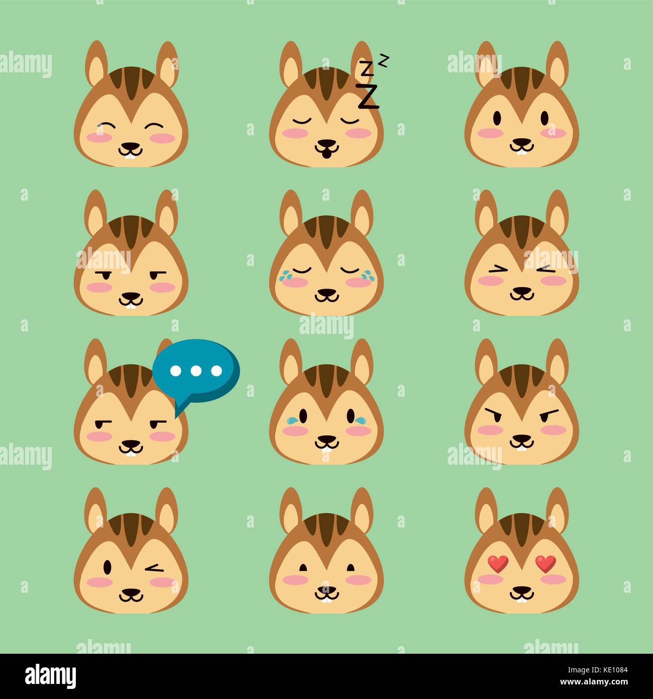 Cute squirrel icons Stock Vector Image & Art - Alamy
