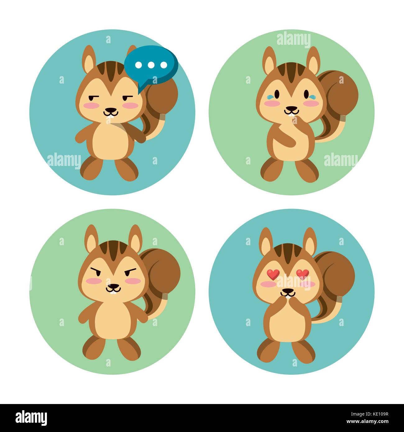 Cute squirrel icons Stock Vector Image & Art - Alamy