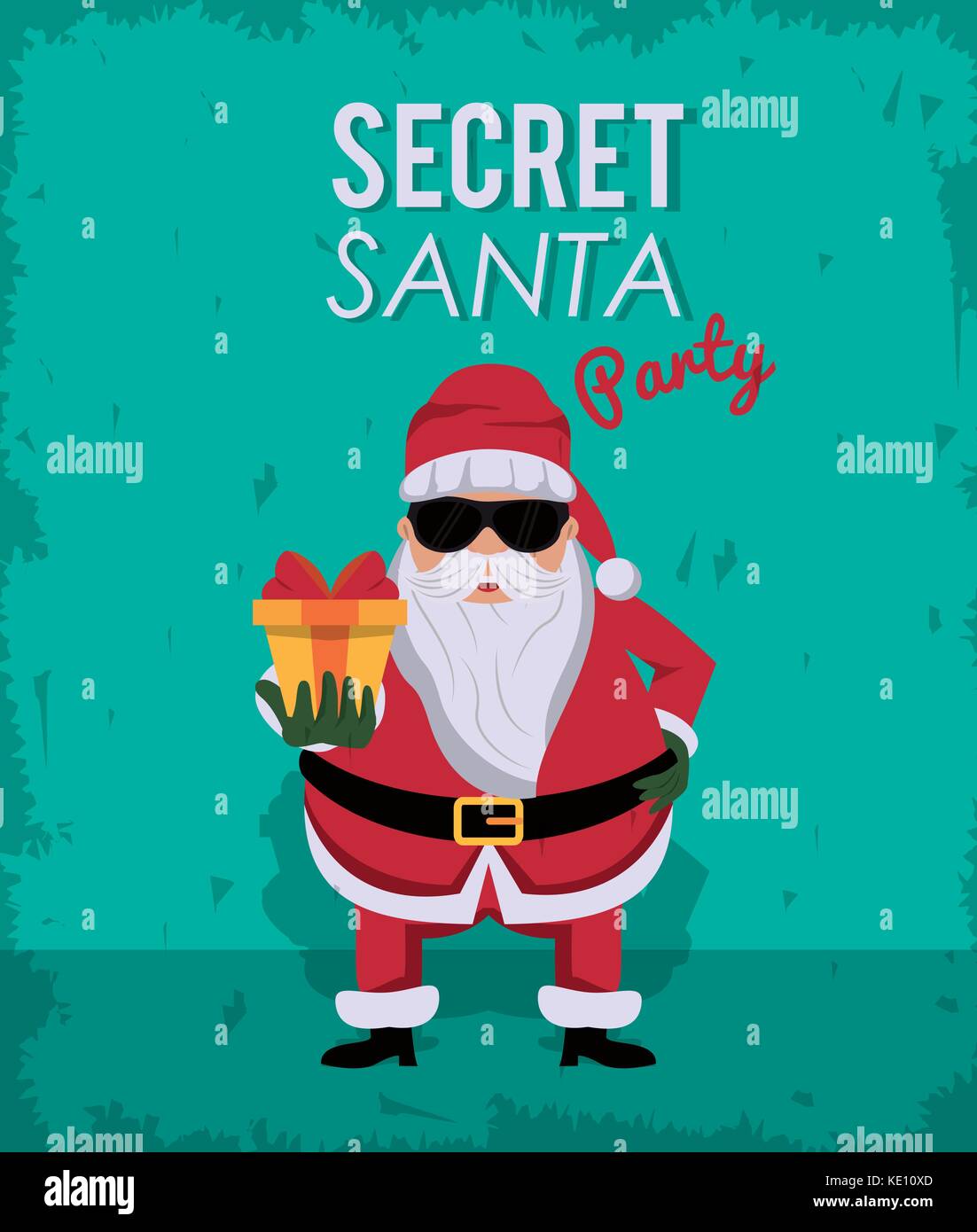 Secret santa cartoon Stock Vector Image & Art - Alamy