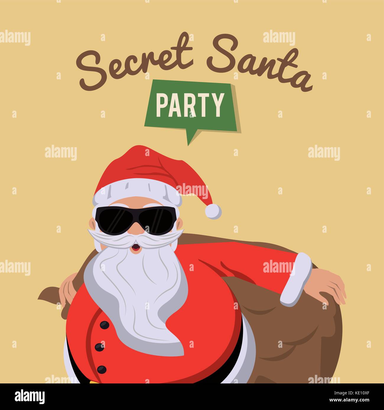 Secret santa cartoon Stock Vector Image & Art - Alamy