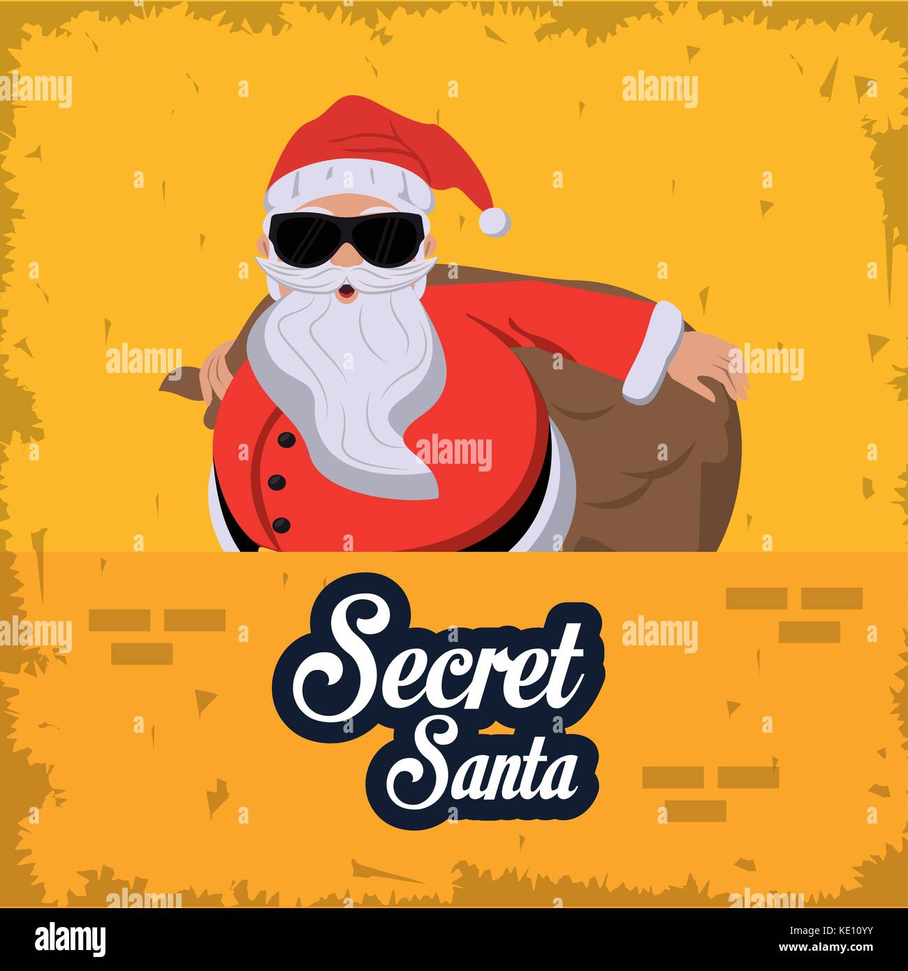 Secret santa cartoon Stock Vector Image & Art - Alamy