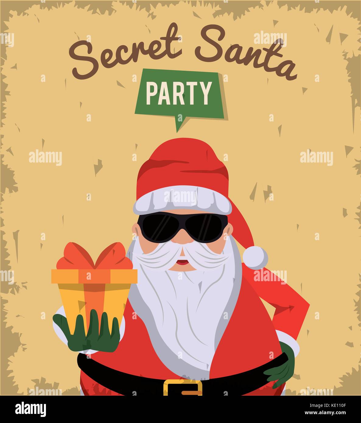 Secret santa cartoon Stock Vector Image & Art - Alamy