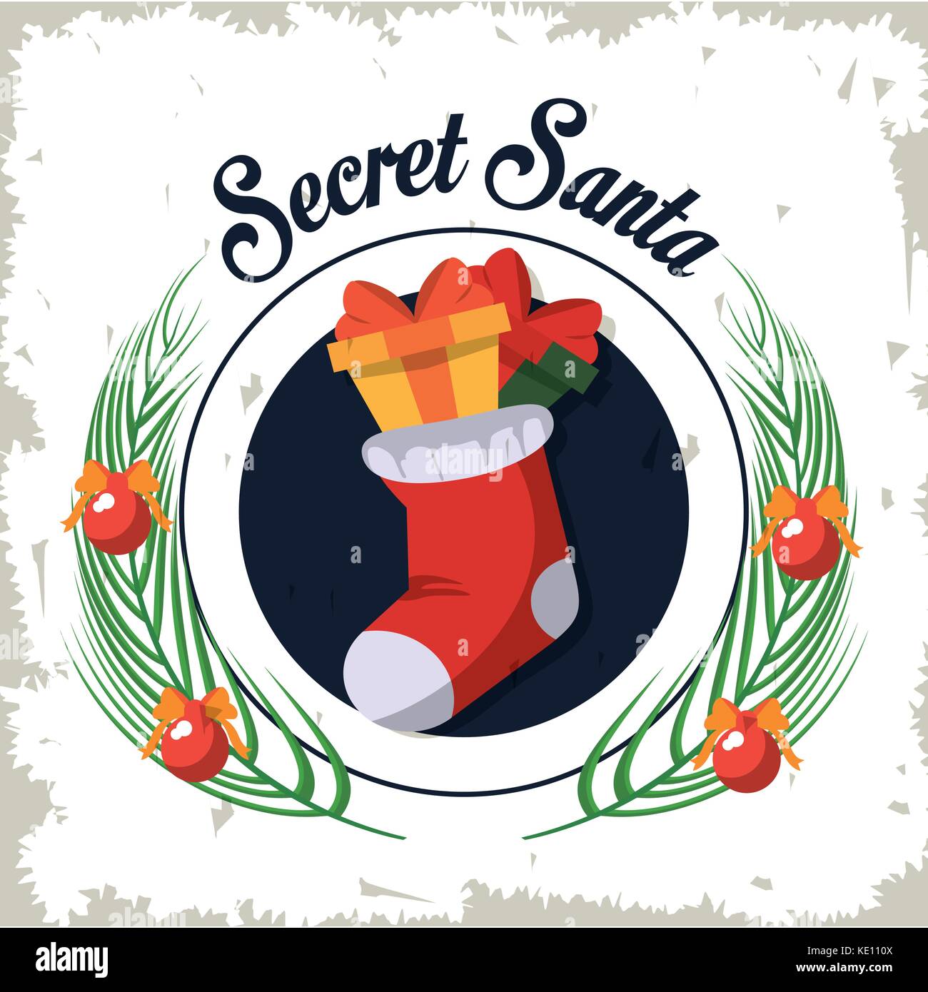 Secret santa cartoon Stock Vector Image & Art - Alamy