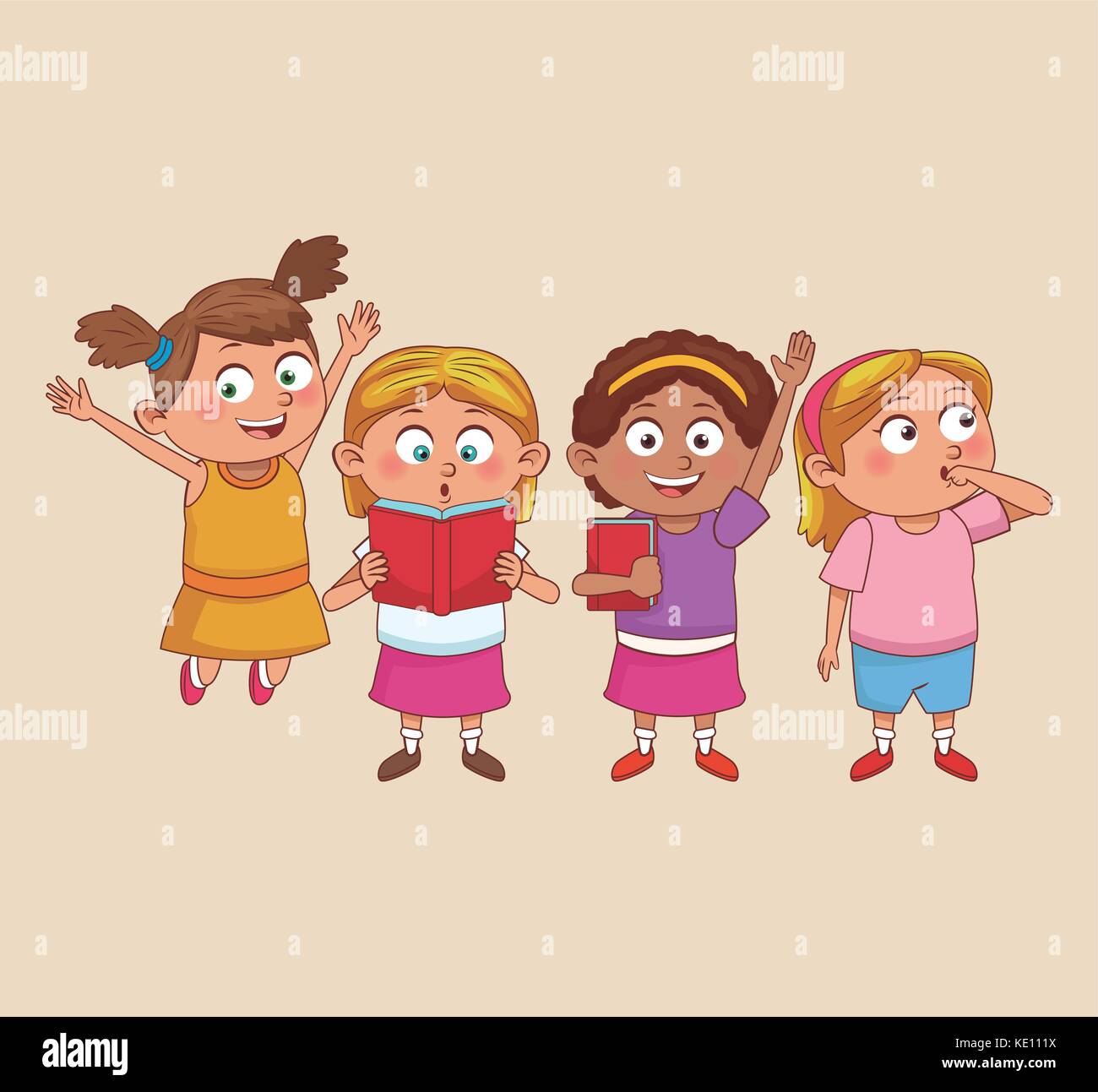 Students kids cartoon Stock Vector Image & Art - Alamy