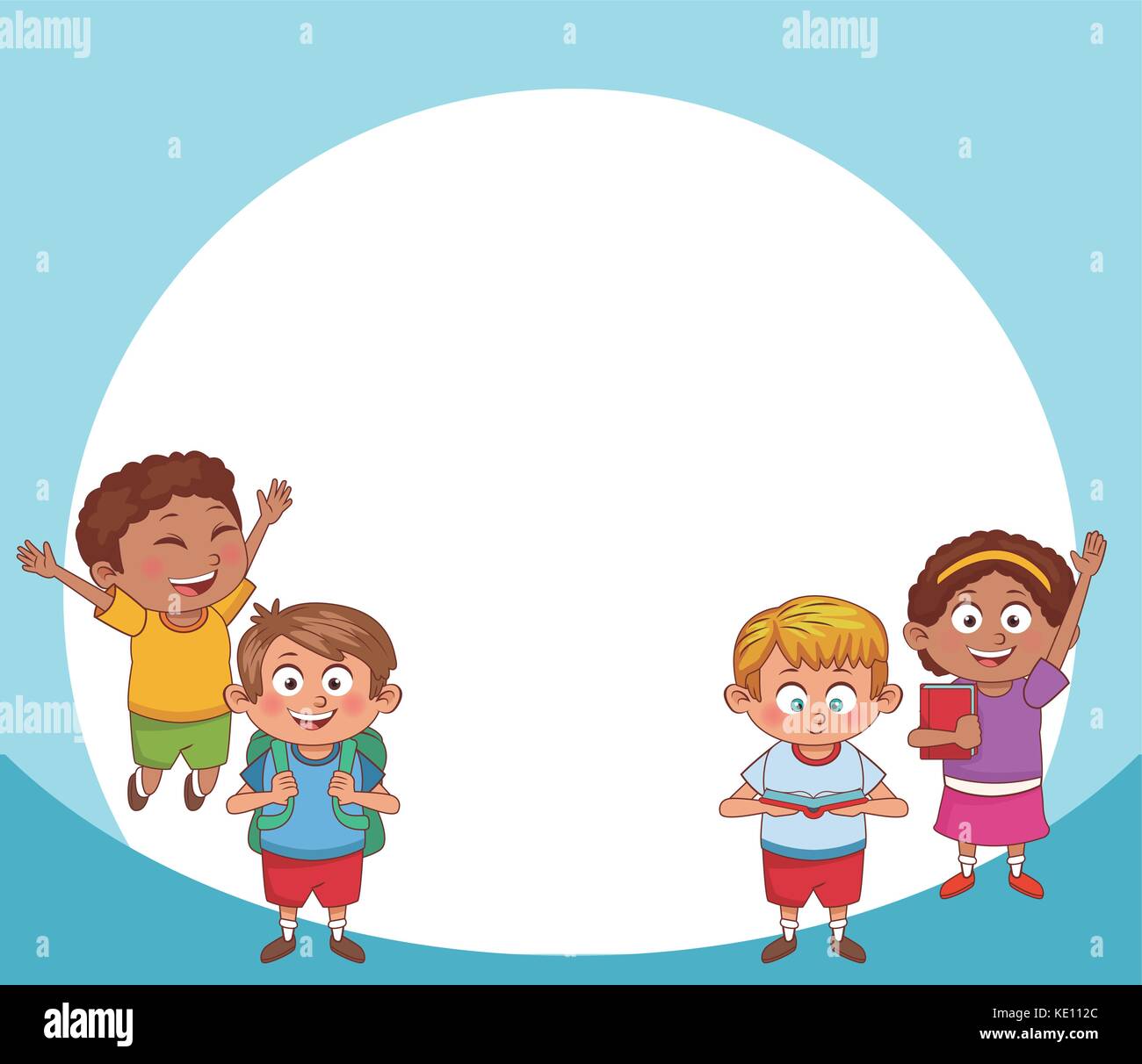 Students kids cartoon Stock Vector Image & Art - Alamy