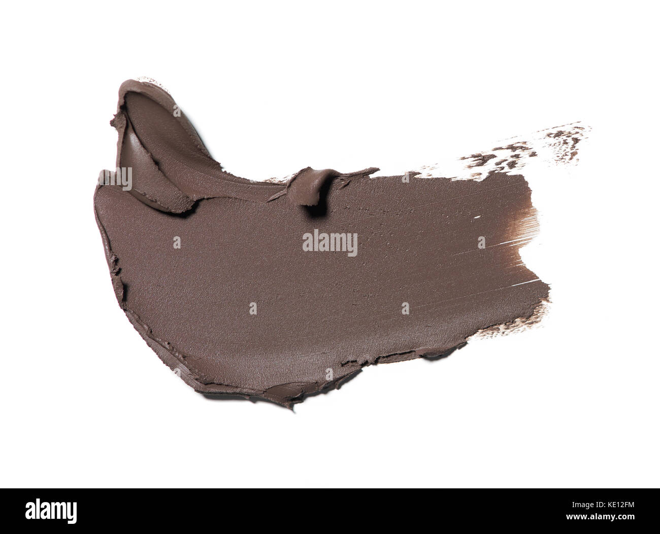 cosmetic products smear paint of crushed cosmetic on a white background ...